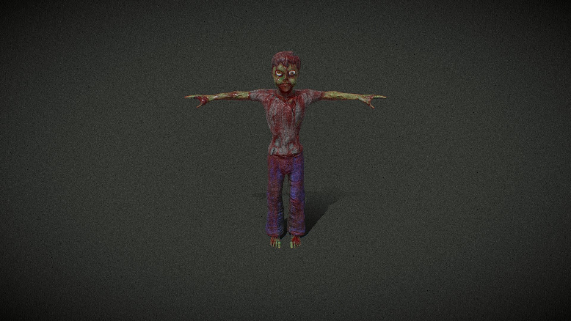 Zombie Character for Videogame (Necrozone) - 3D model by diamanteian ...