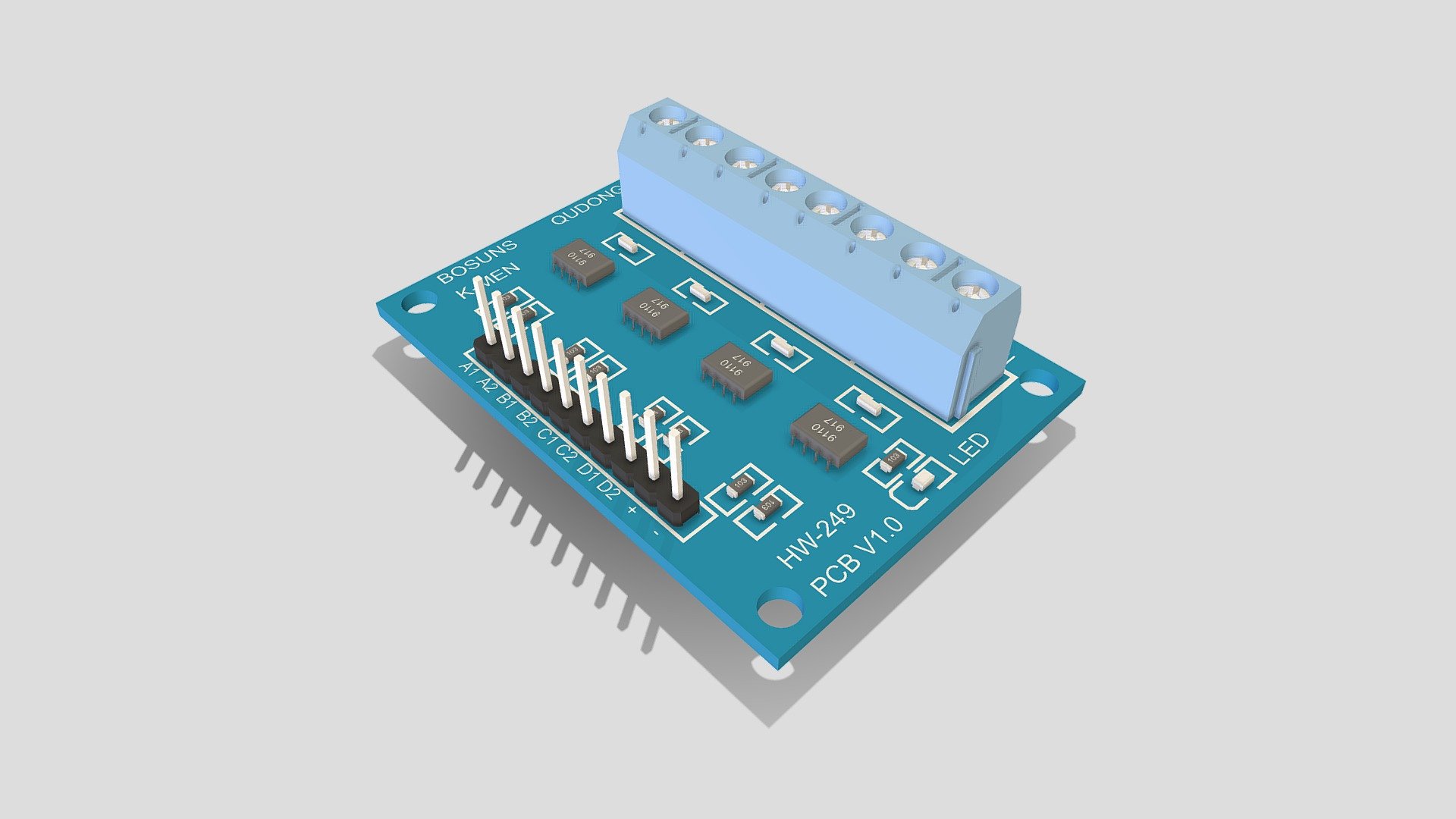 L9110S 4 Channel Motor Driver - 3D model by Anson Au (@ansonau ...