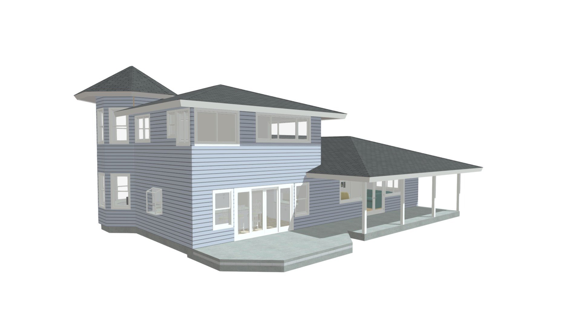 e-1 Young Main House PRELIMINARY DRAFT - 3D model by Pro Draft, Inc ...