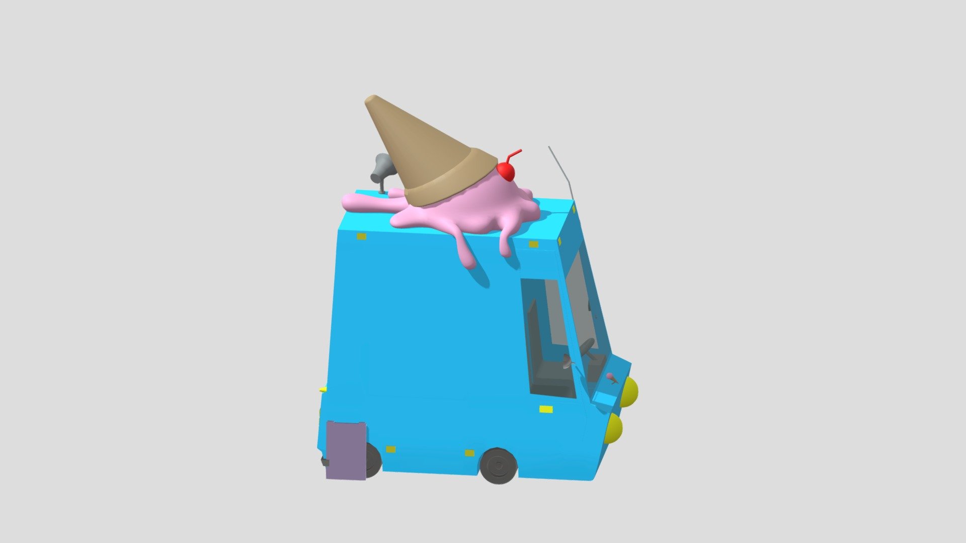 Ice cream van - 3D model by iizabelle [10238f9] - Sketchfab