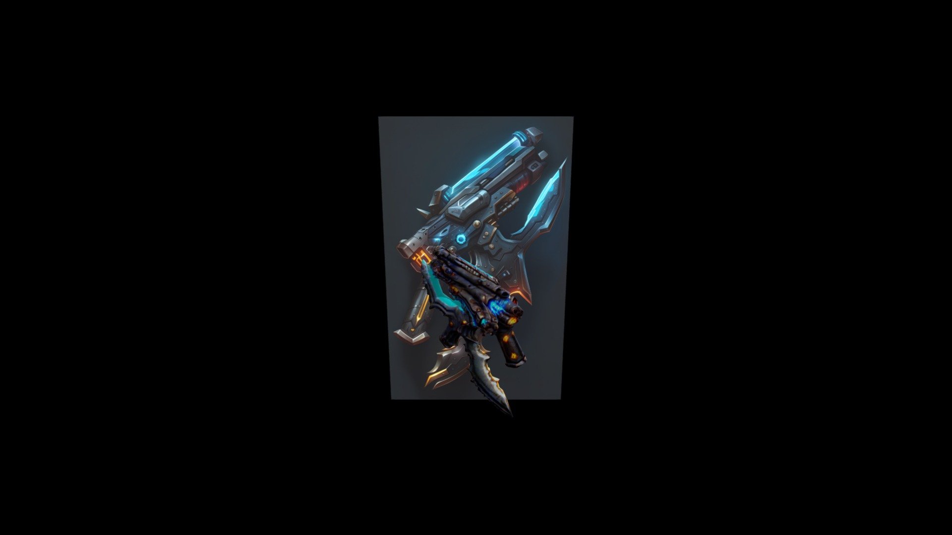 Futuristic Sci-Fi Gun and Knife The image fea - Download Free 3D model ...