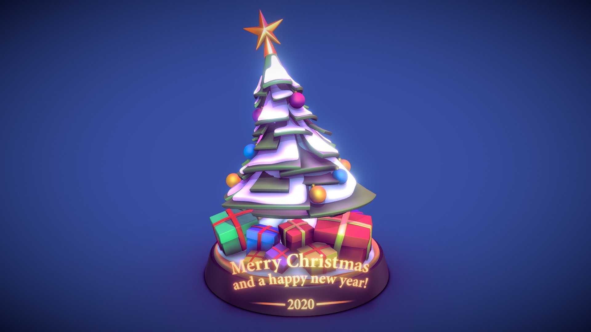 Merry Christmas 2020 - Download Free 3D model by Mesh Masters (@mesh ...