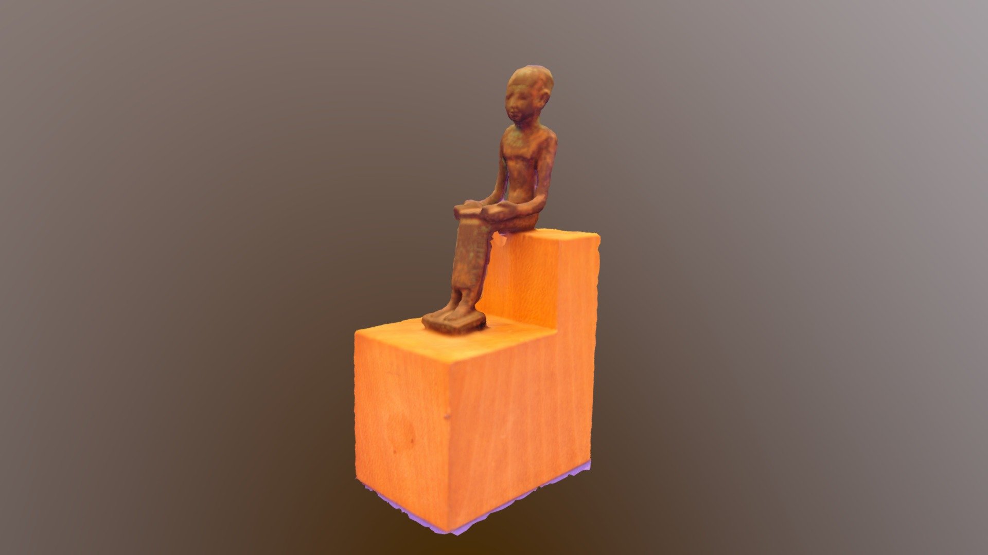 61.19.13: Statuette of Imhotep - 3D model by rbsmith [1027523] - Sketchfab
