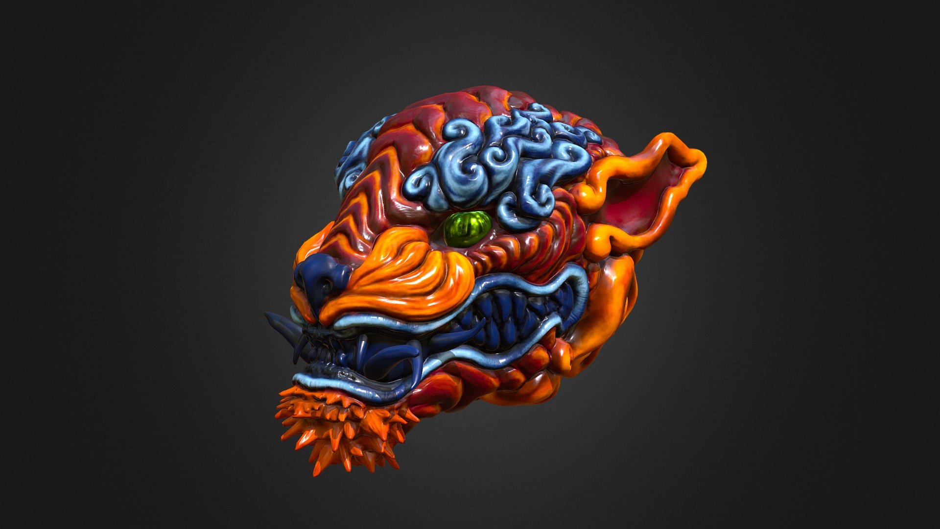 Tiger Demon - 3D model by KierstanMulholland (@KierstanM) [102881f ...