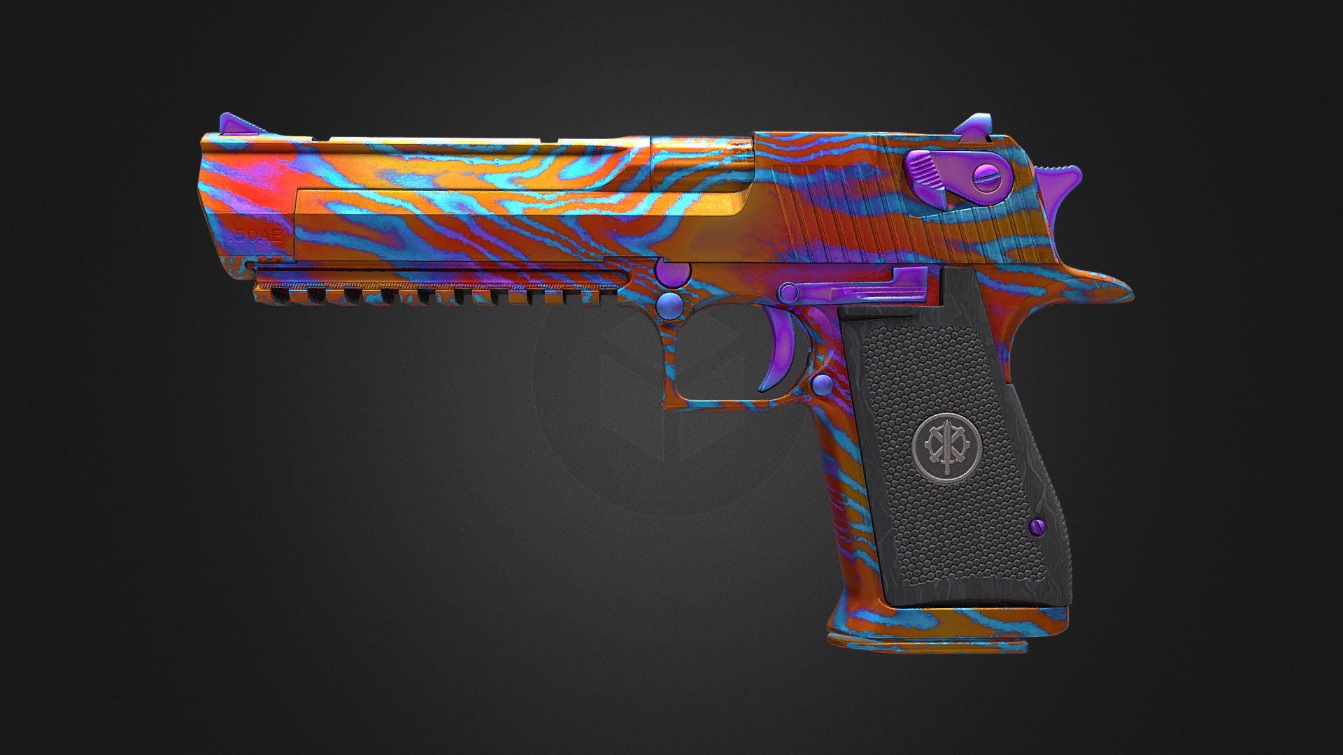 Counter Strike 2 | Deagle Damascus Titanium - 3D model by VertFX ...
