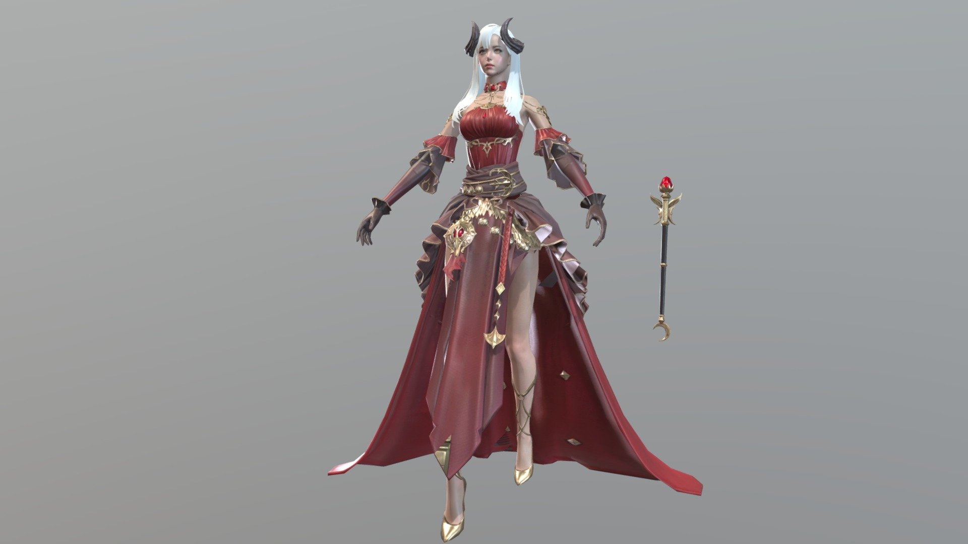 Beautiful Witch - 3D model by Chenchanchong [10373a0] - Sketchfab