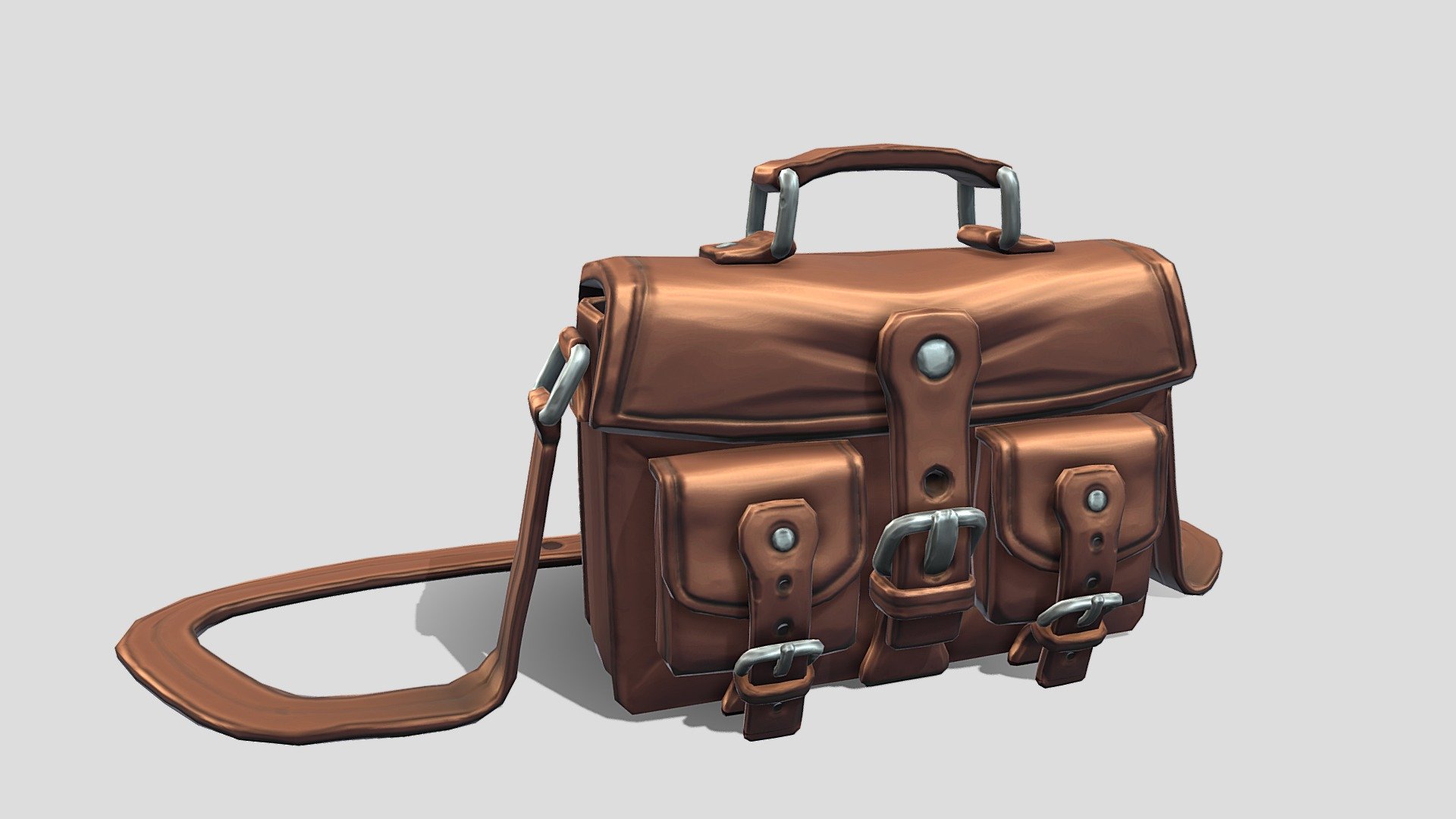 Leather Shoulder Bag - Buy Royalty Free 3D model by enyagerber [1039ae6 ...