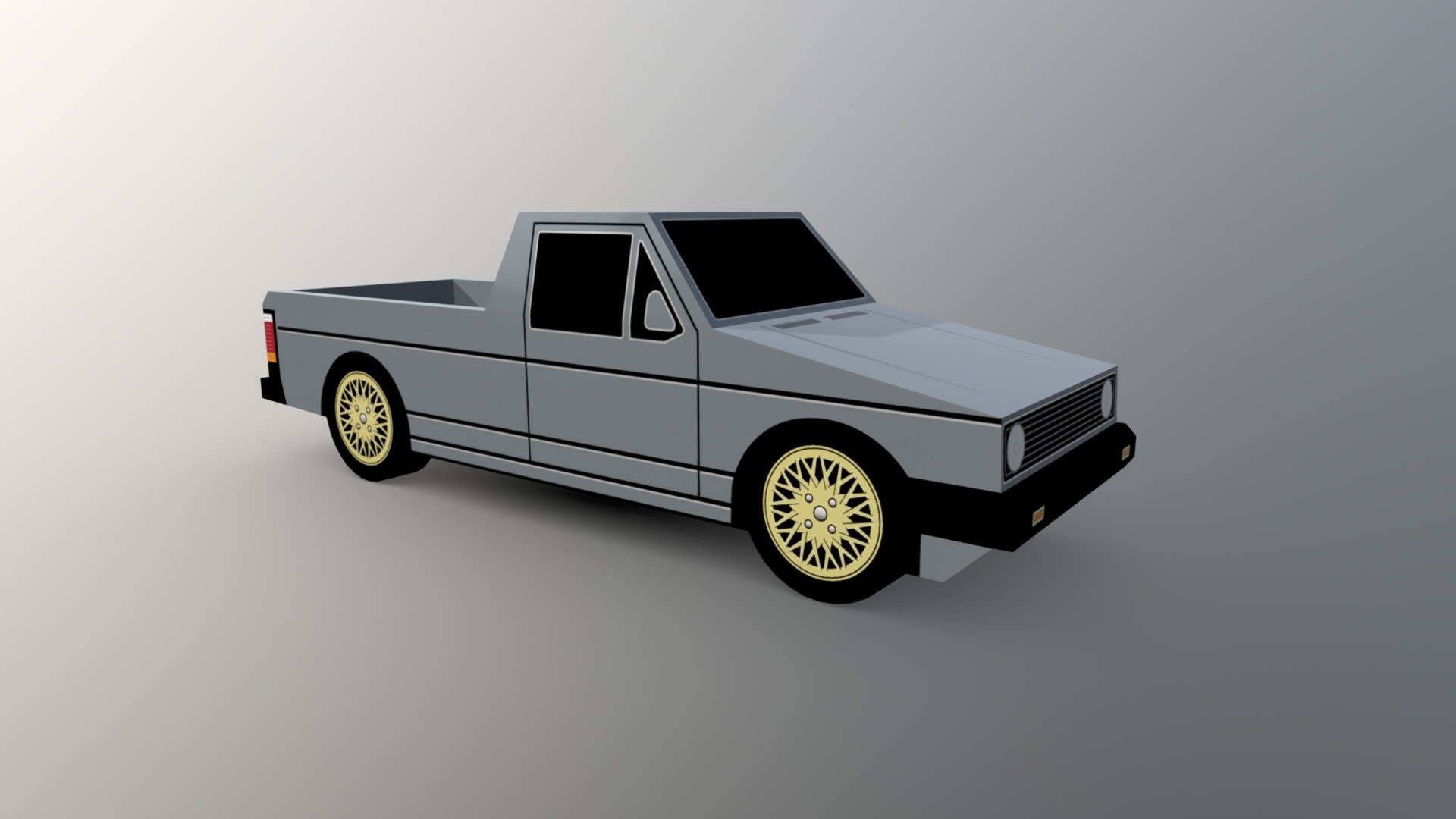 Low-Poly Pickup with Hand-Painted Texture - Buy Royalty Free 3D model ...