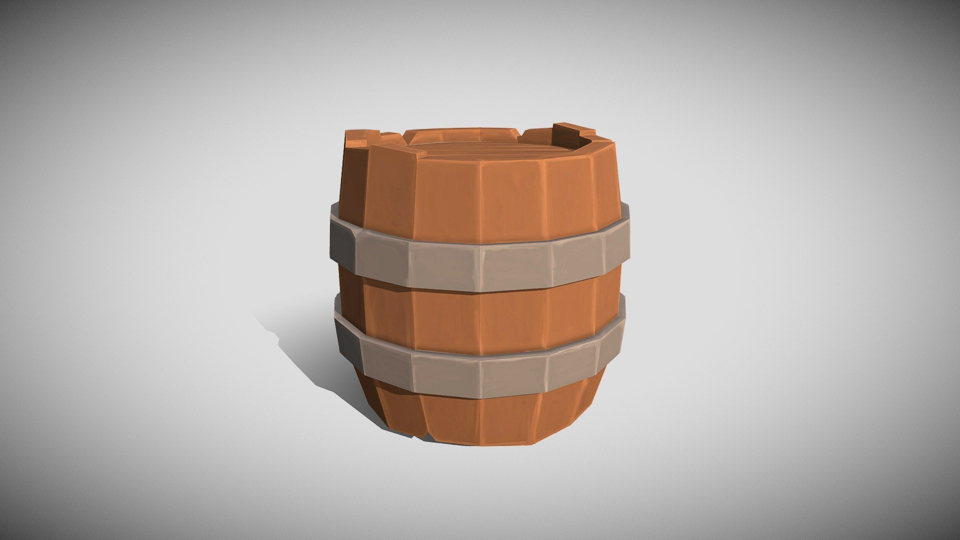 Stylized Hand-Painted Barrel - 3D model by Daniel Lopes (@3Daniellopes ...