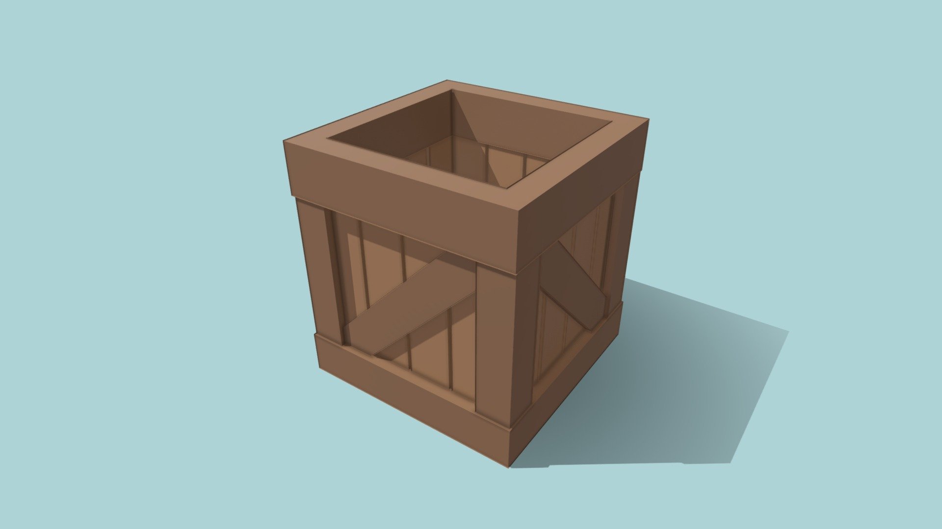 Wooden Box Low Poly Model - Download Free 3D model by Andrey.V [10416ce ...