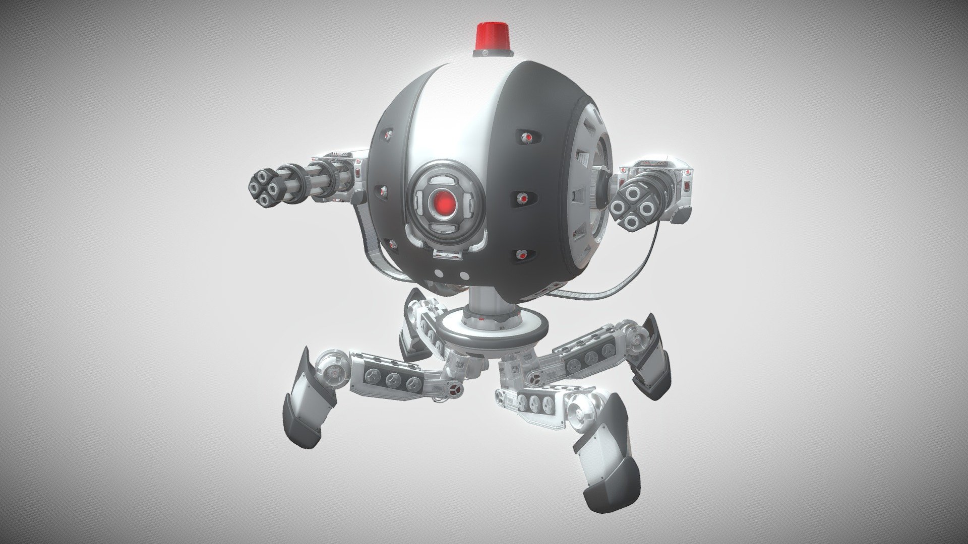 Protector Robot Walk 3D Sci-fi - Buy Royalty Free 3D model by ...