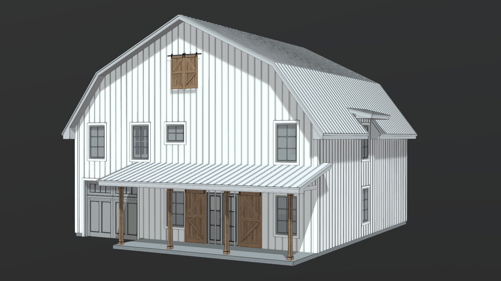 Barndominium House 013 - 3D model by Ar Sujan (@archimplellc) [1042f43 ...
