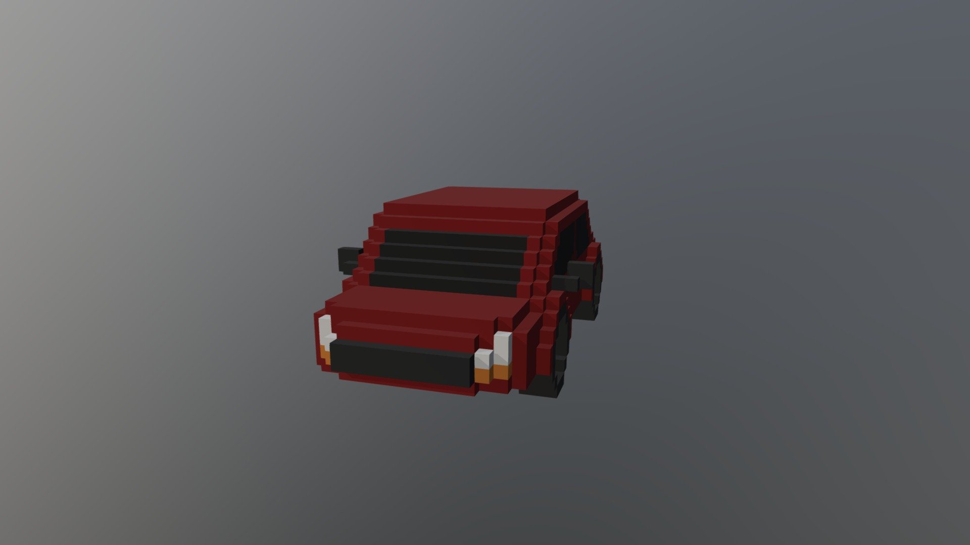 Red Voxel Car - 3D model by ScarfKat [10436e8] - Sketchfab