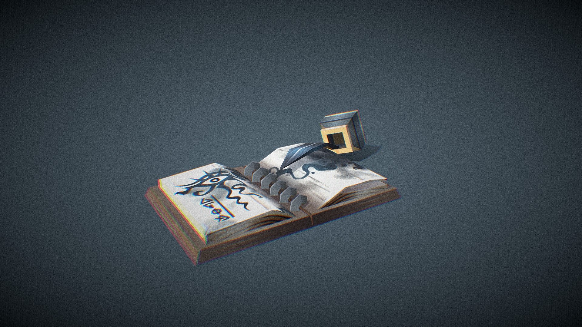 Lowpoly Inky Notebook - 3D model by Malef - Clément Campargue (@clement ...