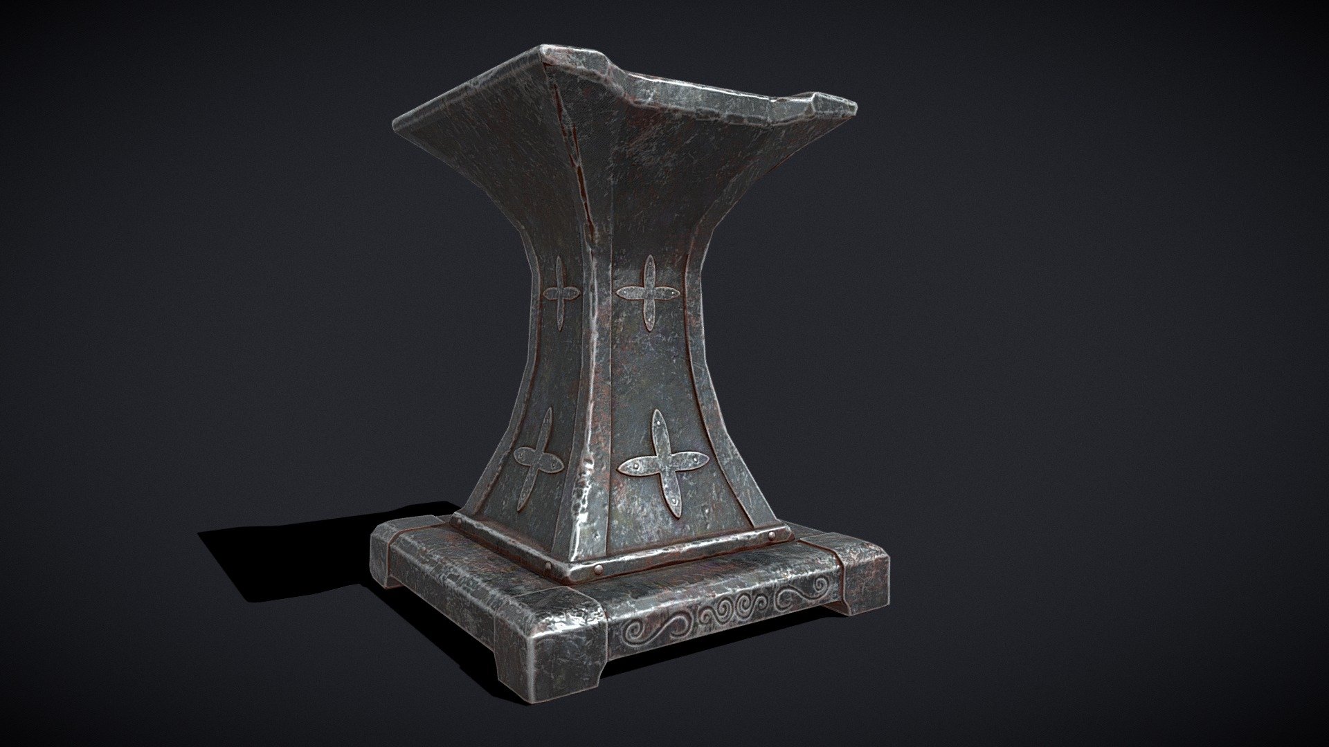 Ornamented Tool Makers Anvil - Buy Royalty Free 3D model by ...