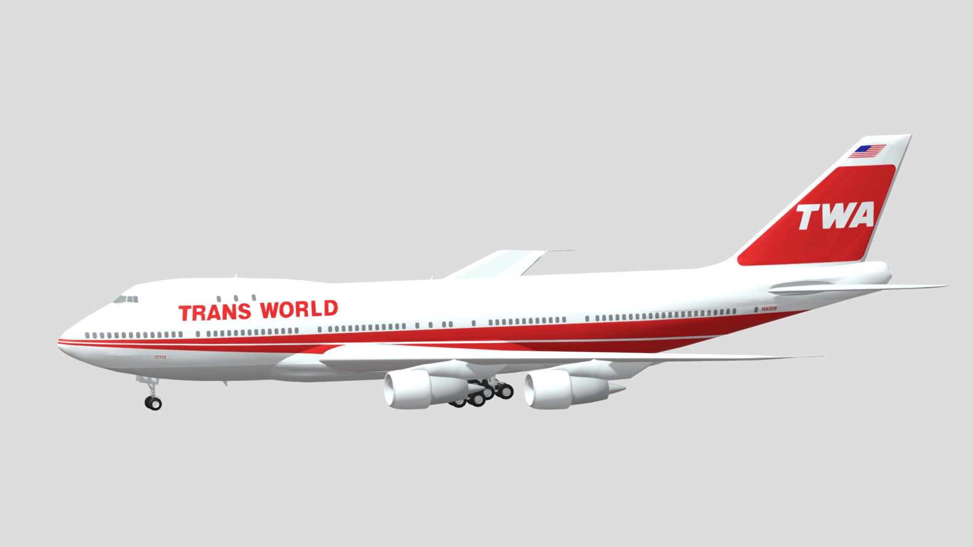 boeing 747 - Download Free 3D model by 1883 [104ce04] - Sketchfab