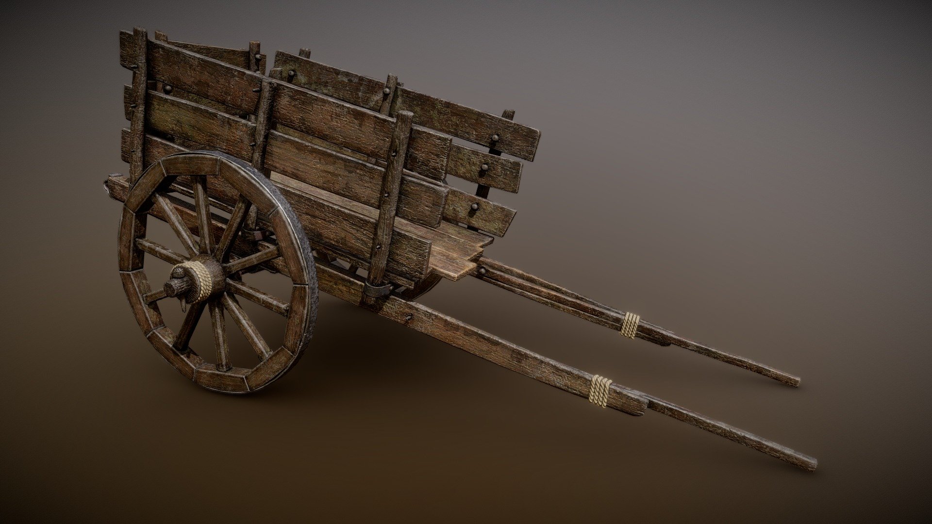 Wooden Cart - Buy Royalty Free 3D model by Bruno (@Tortillon) [104d1a0 ...