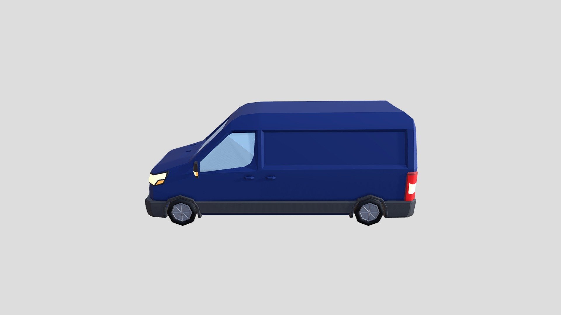Low Poly Van - 3D model by mathijsvanoosten [104d3f6] - Sketchfab
