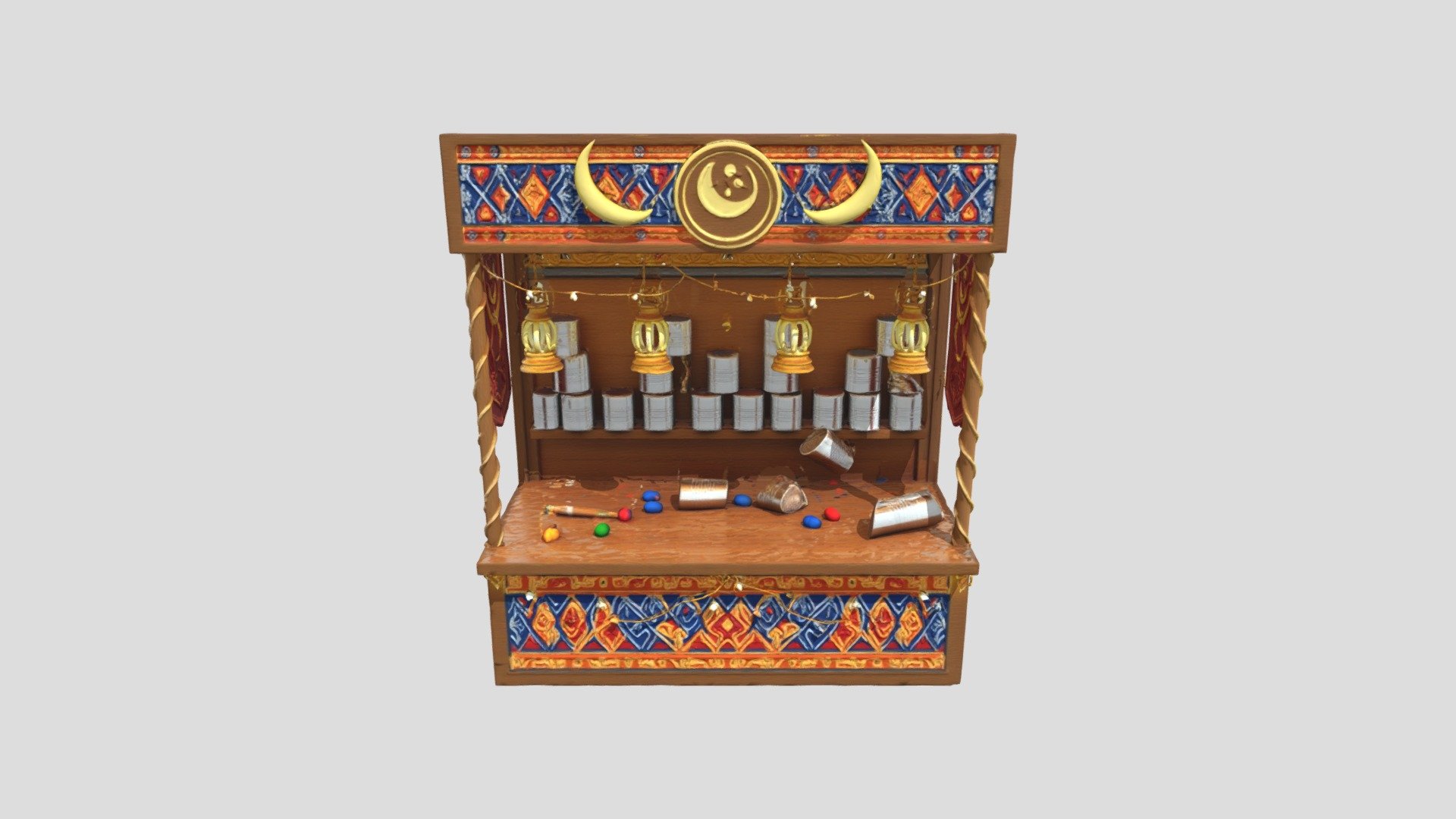 Carnival Stall Design - 3D model by momenelsaqa [104f39e] - Sketchfab
