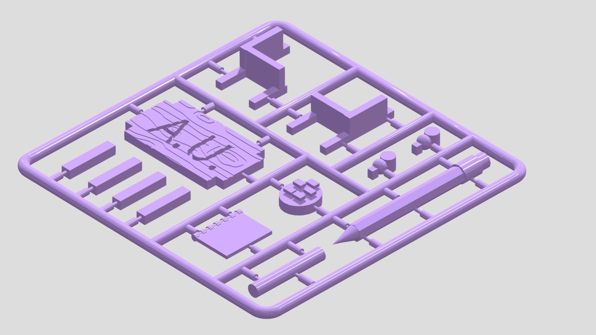 Teacher Supplies Plastic Sprue Kit - Download Free 3D model by ...