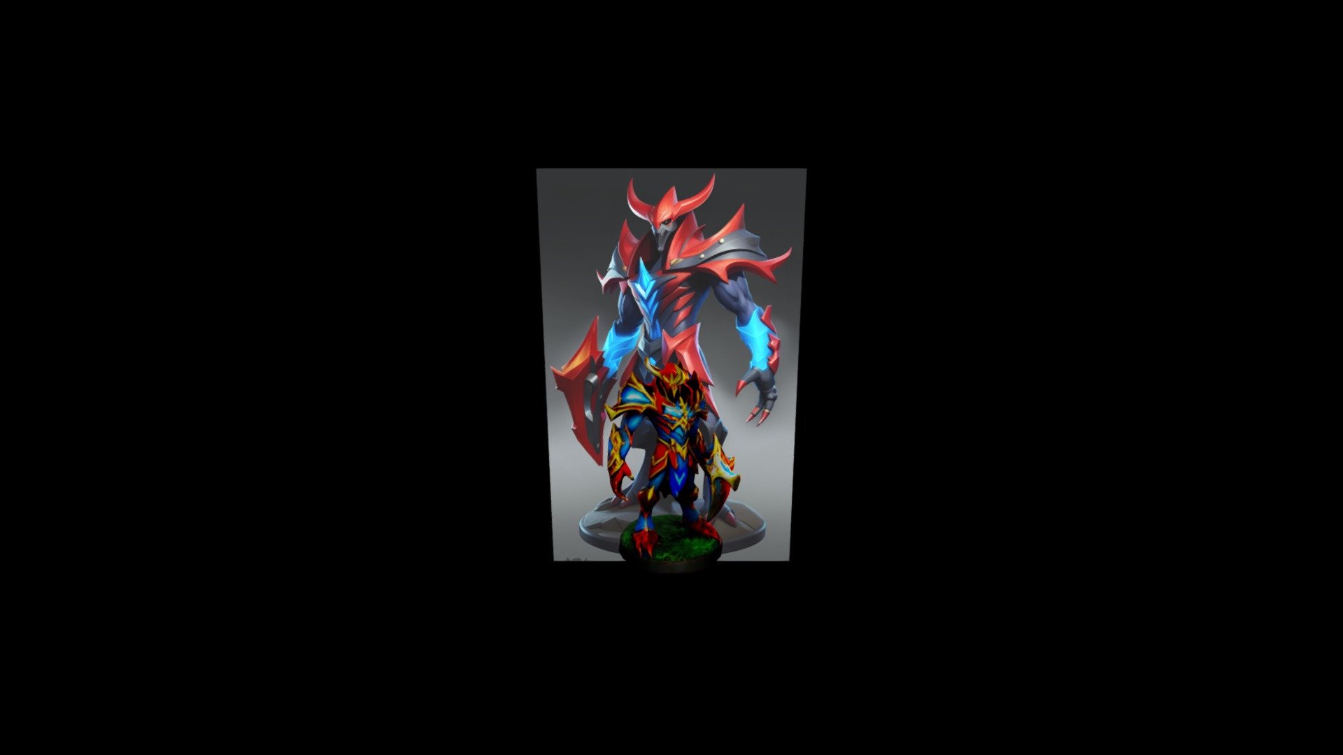 a cartoon character with a blue and red armor Th - Download Free 3D ...