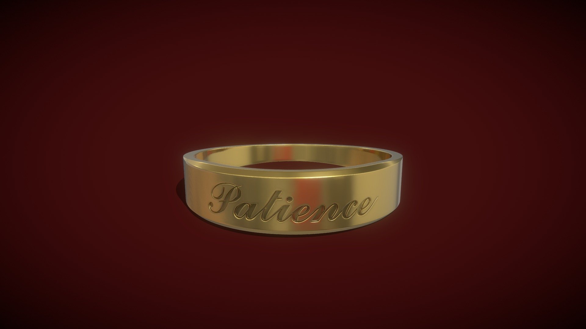 Patience Ring Female Gold - Buy Royalty Free 3D model by Sandeep ...
