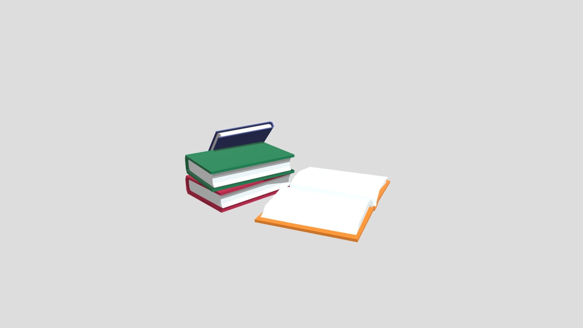 stack of books - 3D model by ranchuppi [1054658] - Sketchfab