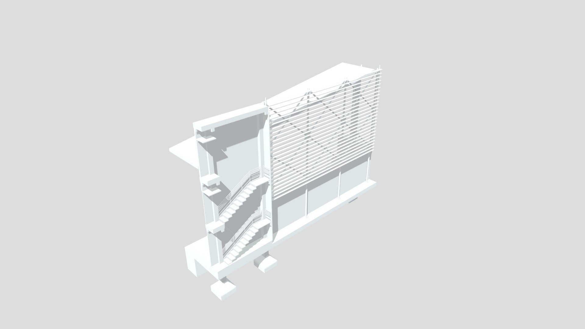 MODELO REVIT -AREAS DEPORTIVAS - DETALLE FACHADA - Download Free 3D ...