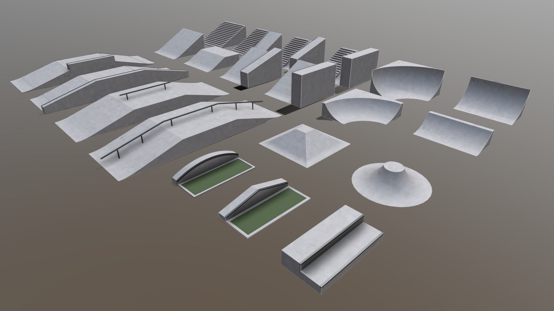 Modular Skatepark Asset - Buy Royalty Free 3D model by James.Hasegawa ...
