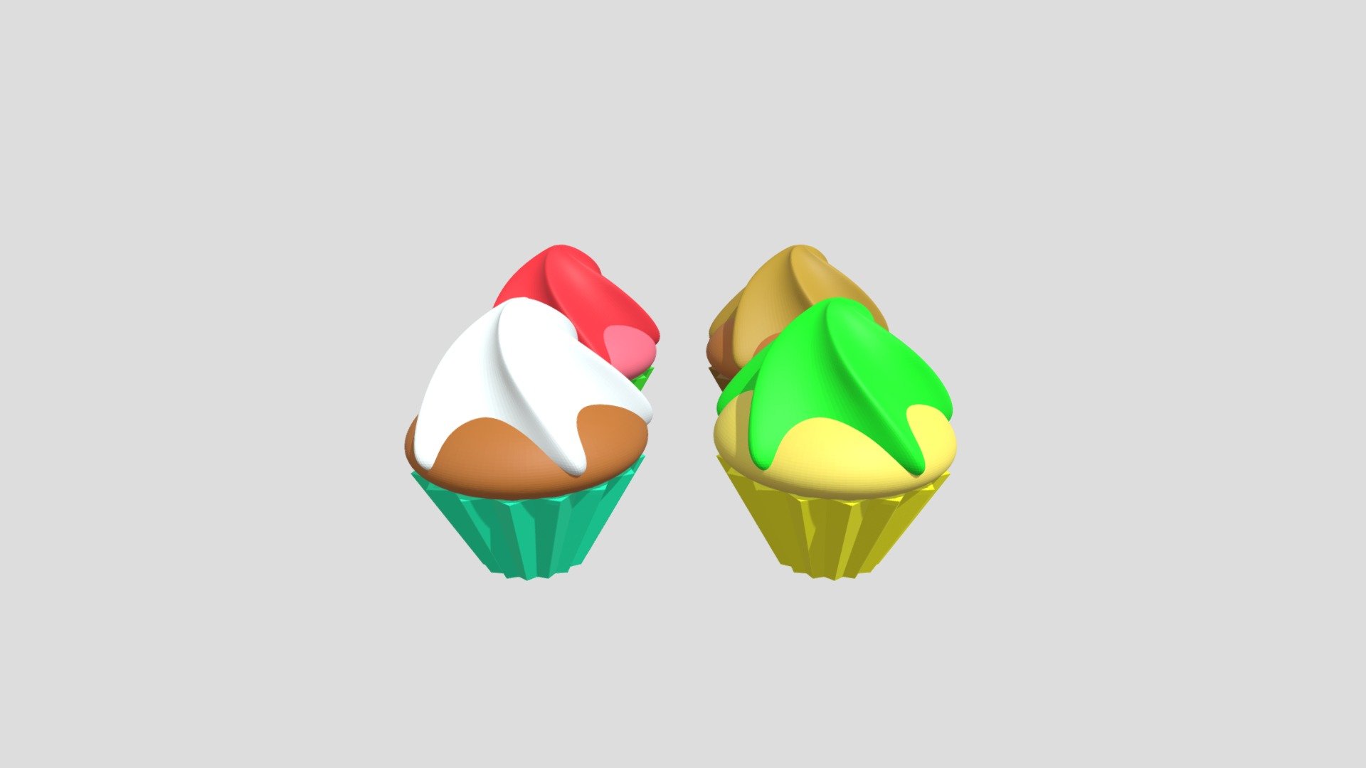 cupcake - 3D model by Hamza Design (@hamzabenmouni4) [1058d37] - Sketchfab