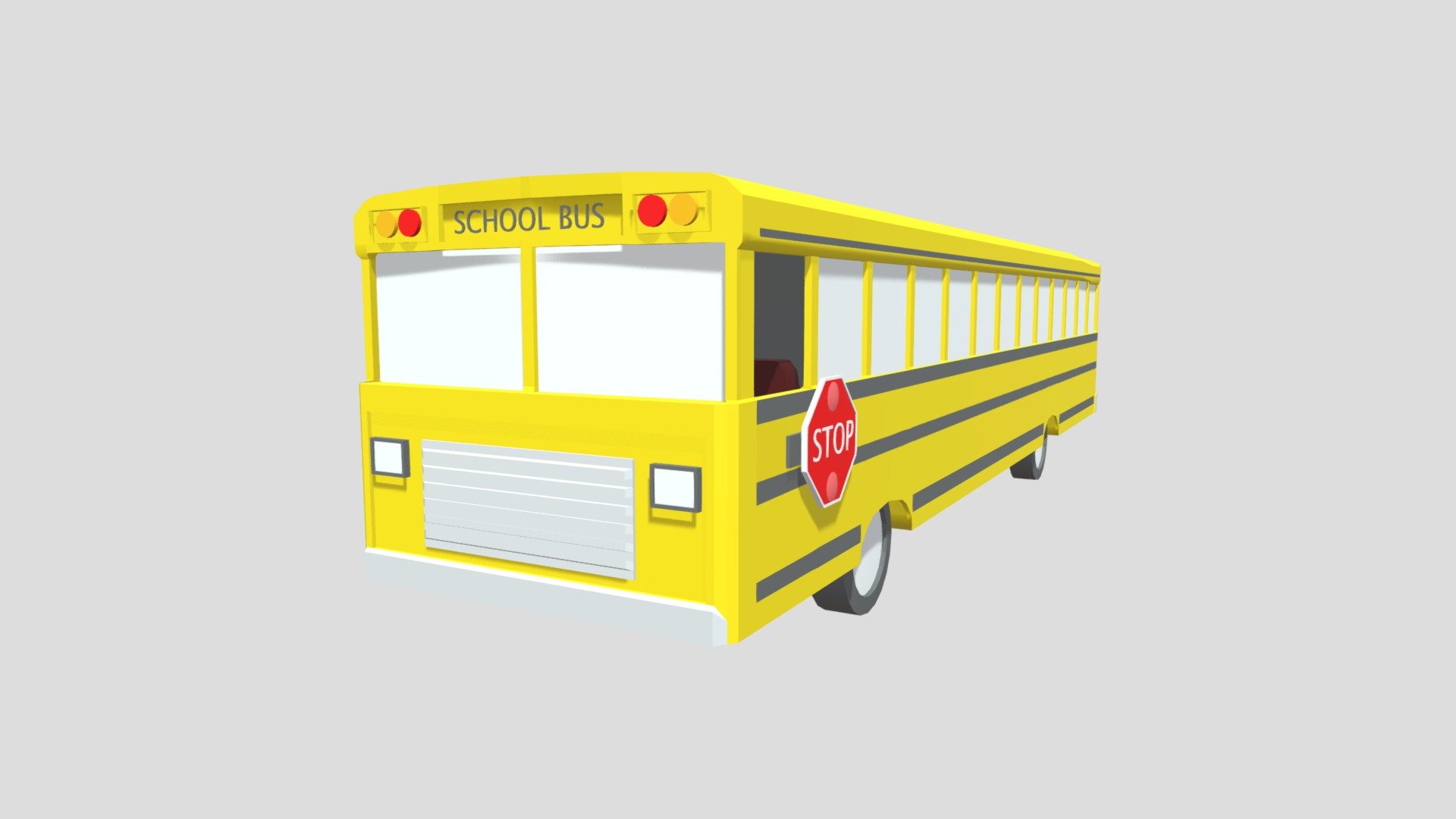 Low Poly School Bus - Download Free 3D model by Andrew (@andrej ...