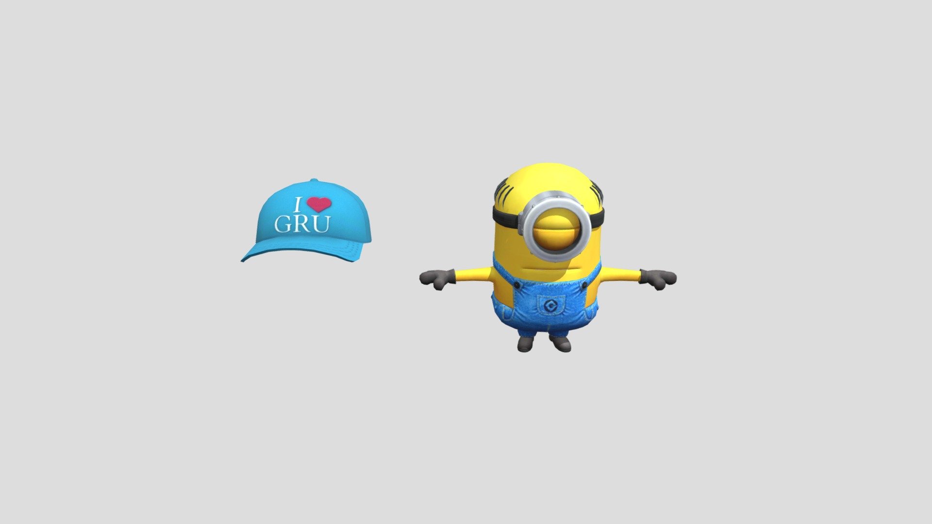 Minion Rush - Mel + I Love Gru Hat - Download Free 3D model by ...