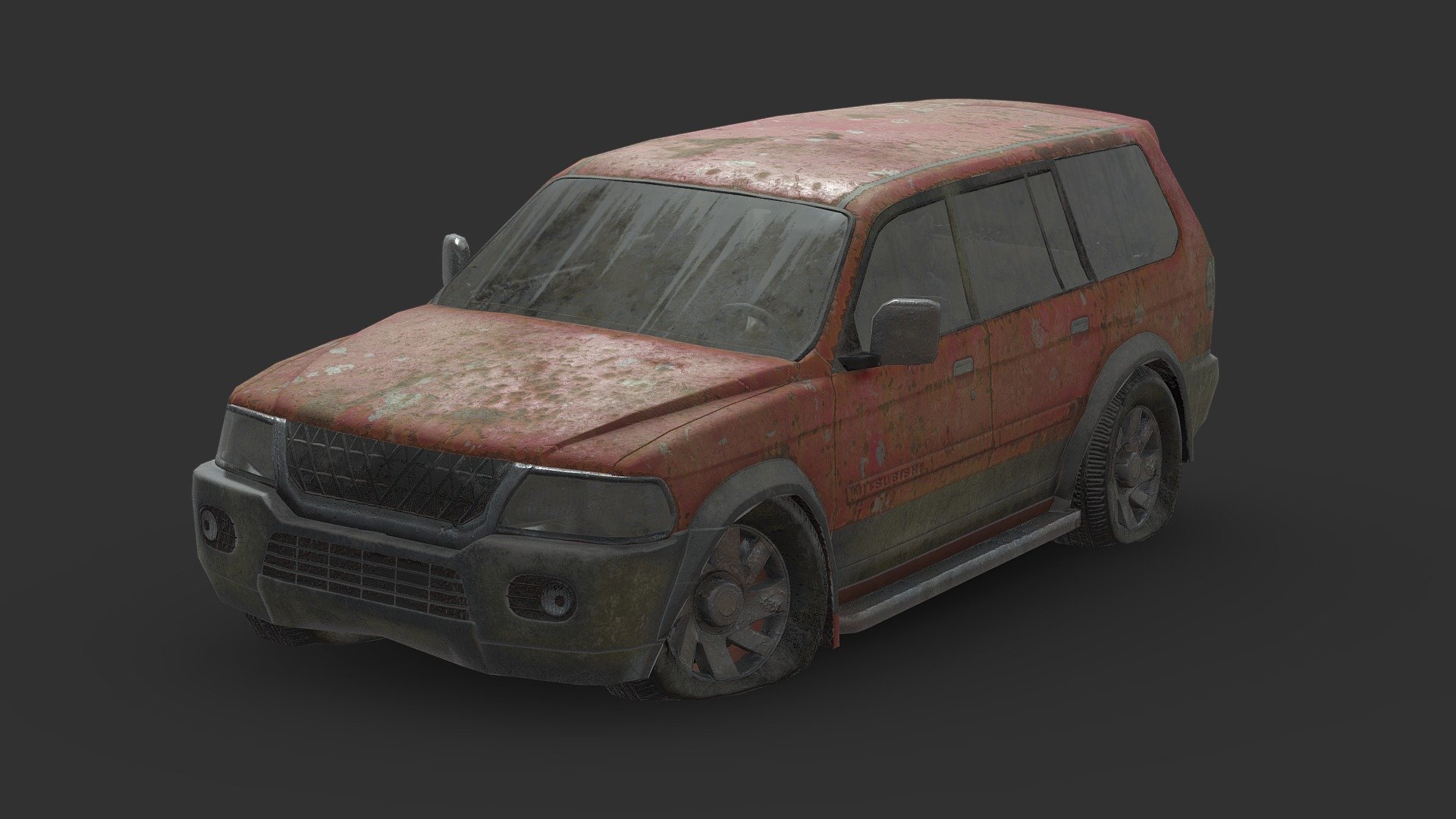 Abandoned Car - Mitsubishi Pajero - Buy Royalty Free 3D model by ROH3D ...