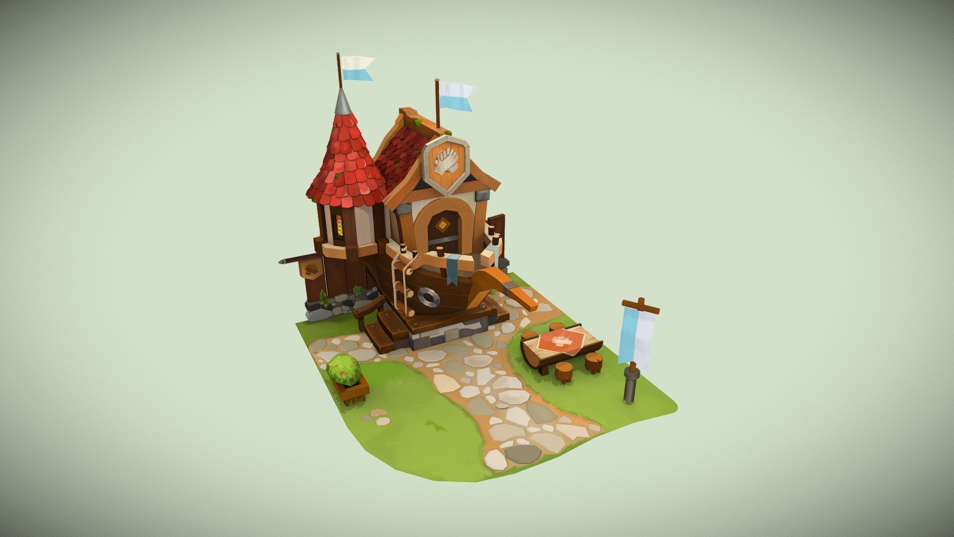 Guild Building - 3D model by Dasha (@dsvk_d) [106574a] - Sketchfab