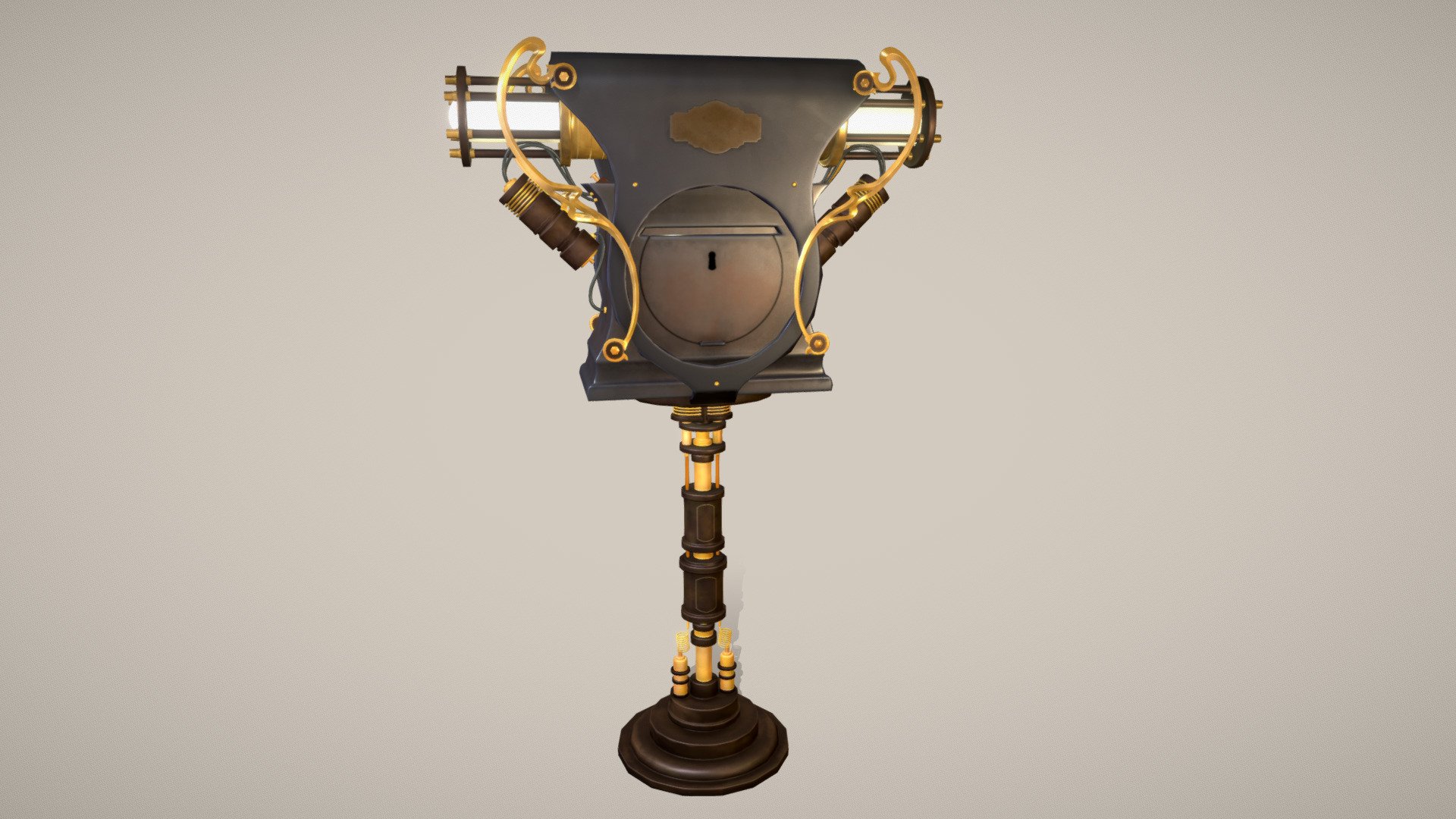 Stylized Steampunk Mailbox - 3D model by Marta (@ctrlmarta) [106768a ...