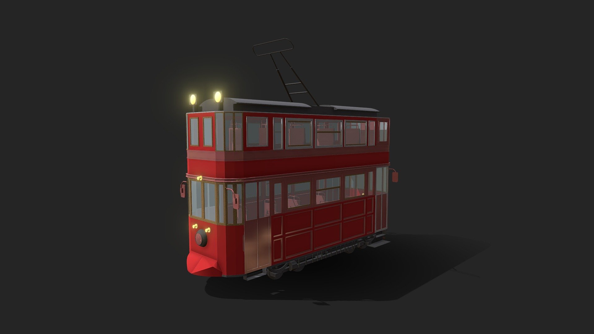 Vintage Style Double Decker Tram - Buy Royalty Free 3D model by ...