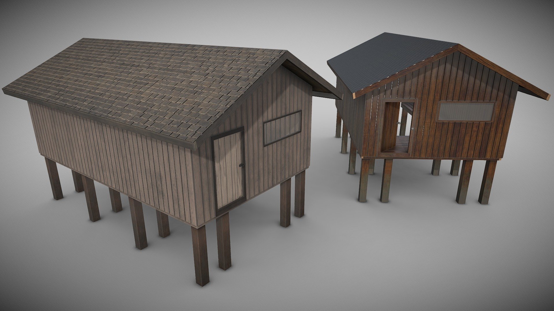 Wooden Boathouses - Download Free 3D model by rivetech [1069eca ...