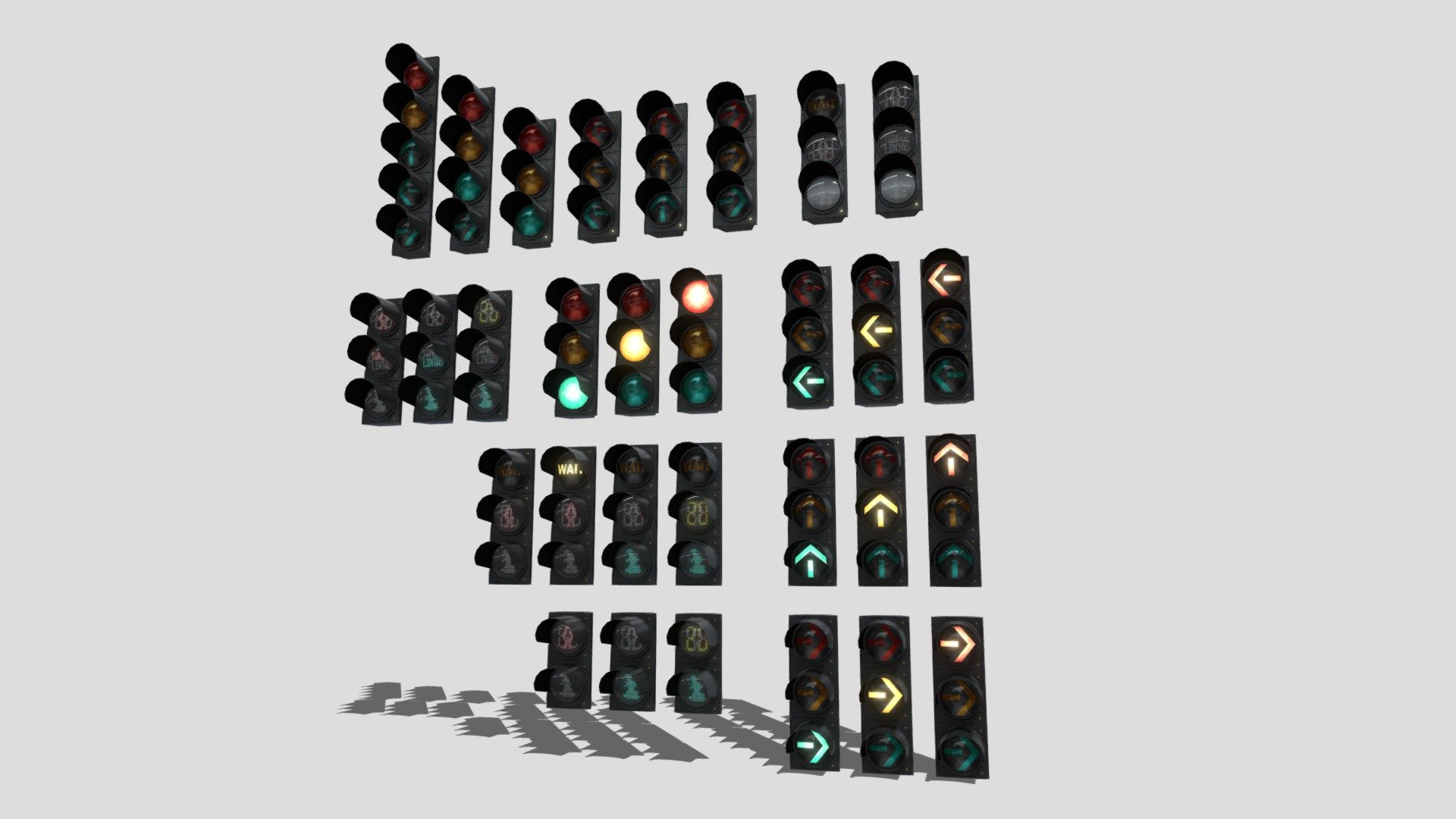 Sinowatcher GE GTX Malaysia Traffic Signal Set - Download Free 3D model ...