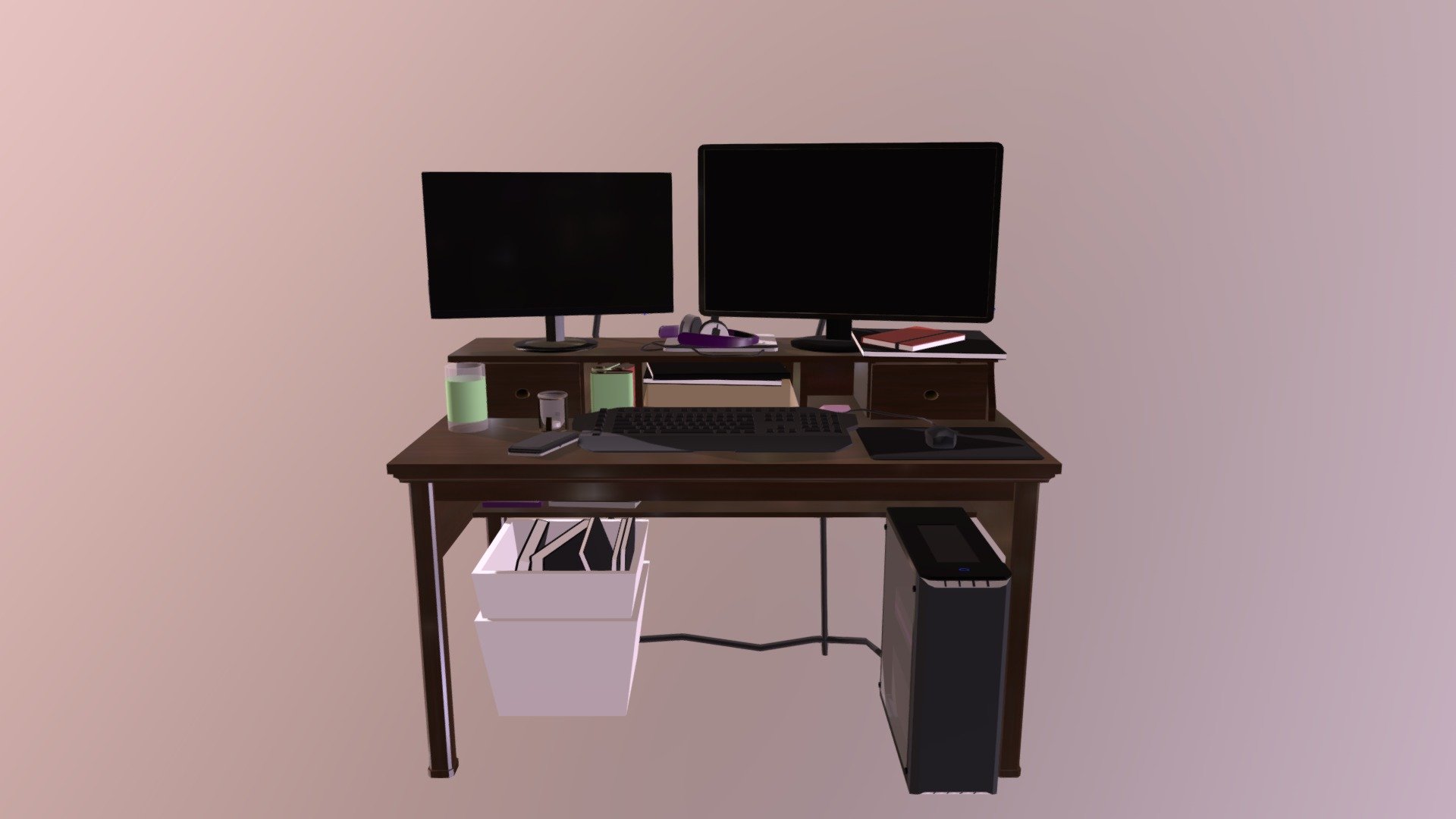 Personal Work Desk - 3D model by portwindyroad [106d860] - Sketchfab