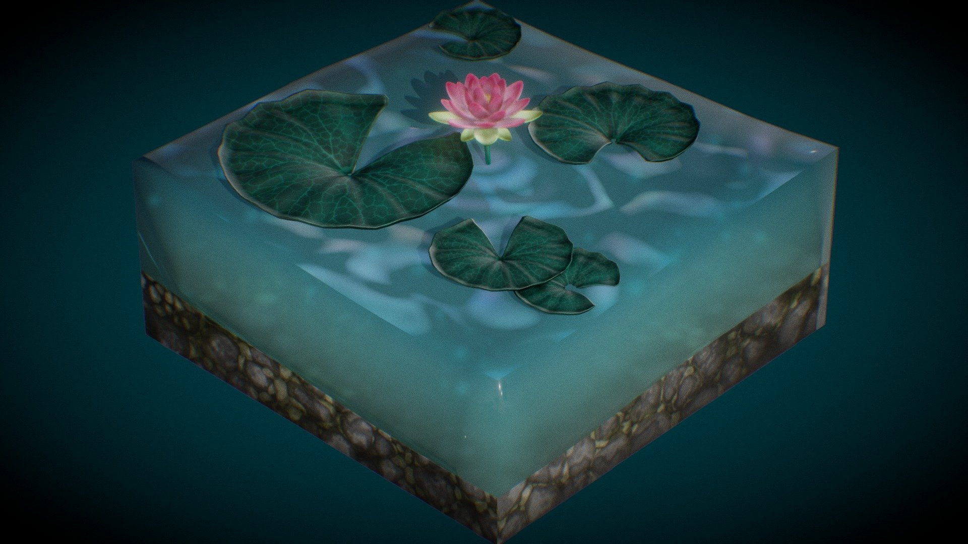 Lotus blossom Diorama - Buy Royalty Free 3D model by Tsubasa Art ツバサ ...