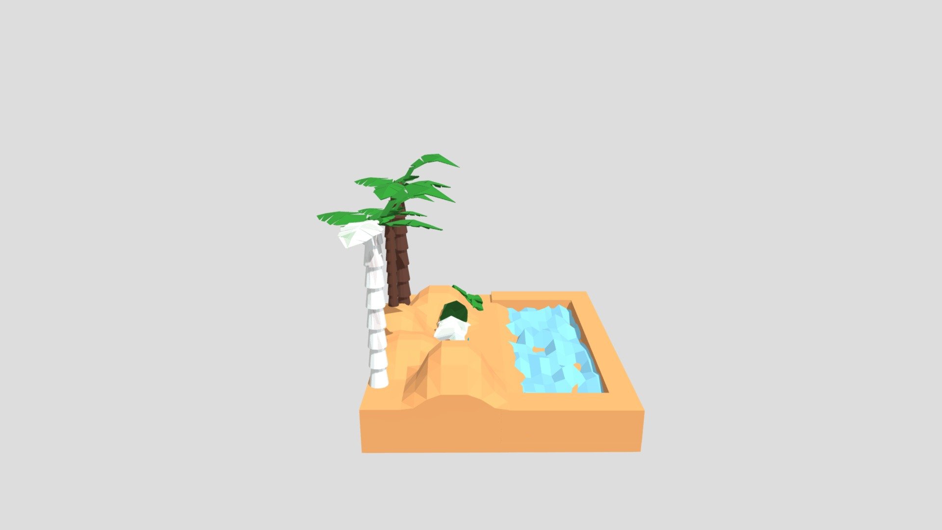 Beautiful Mini Beach - You Can Change The Colors - Download Free 3D ...