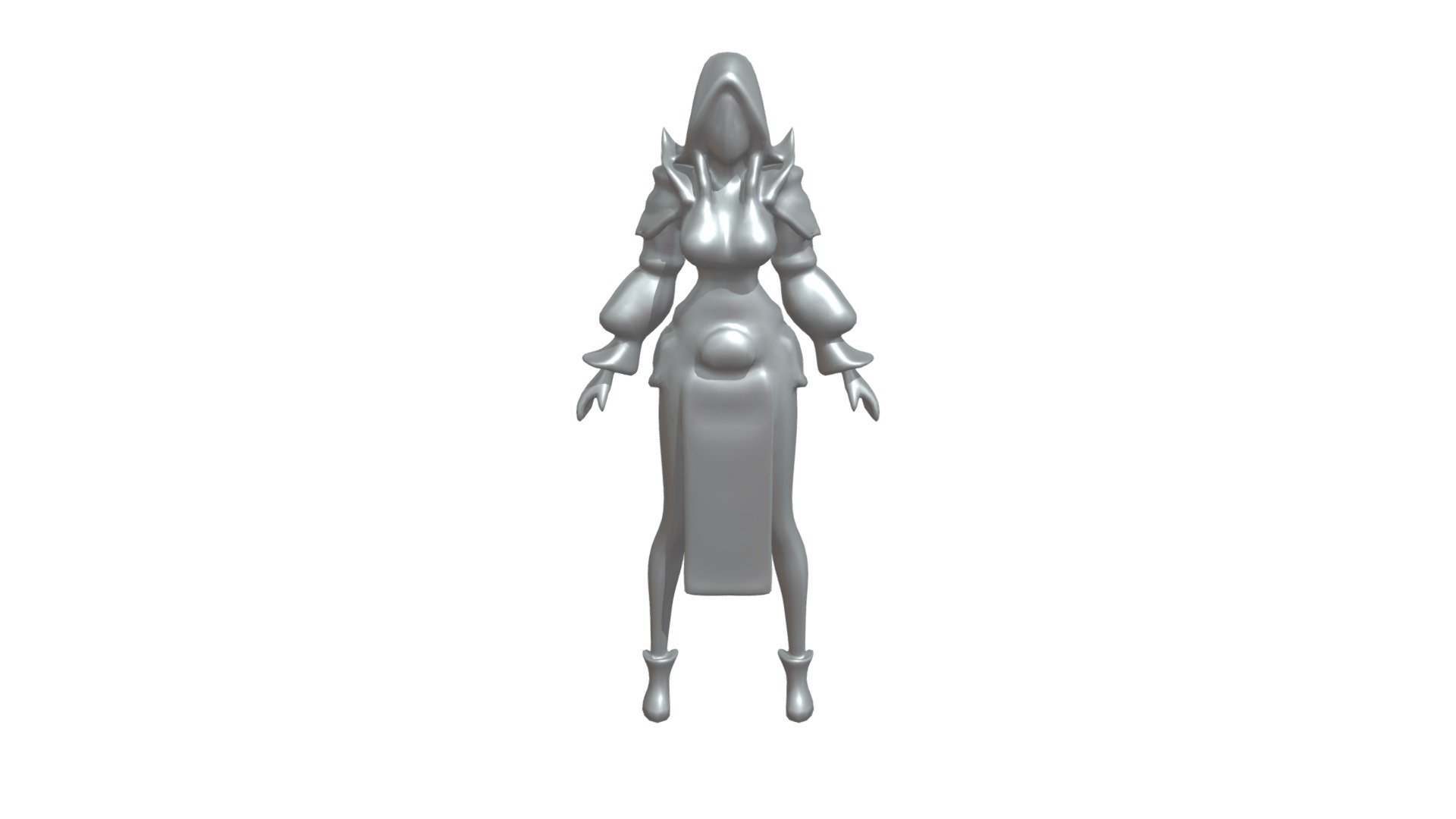Cloaked female mage - 3D model by chenkai8230591 [10729e5] - Sketchfab