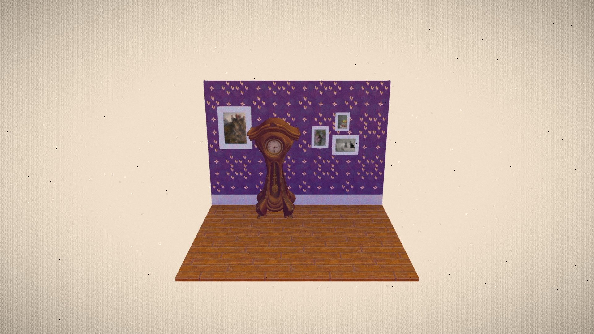 Fancy Grandfather Clock - 3D model by Lisa (@LisaRichter) [1074b01 ...