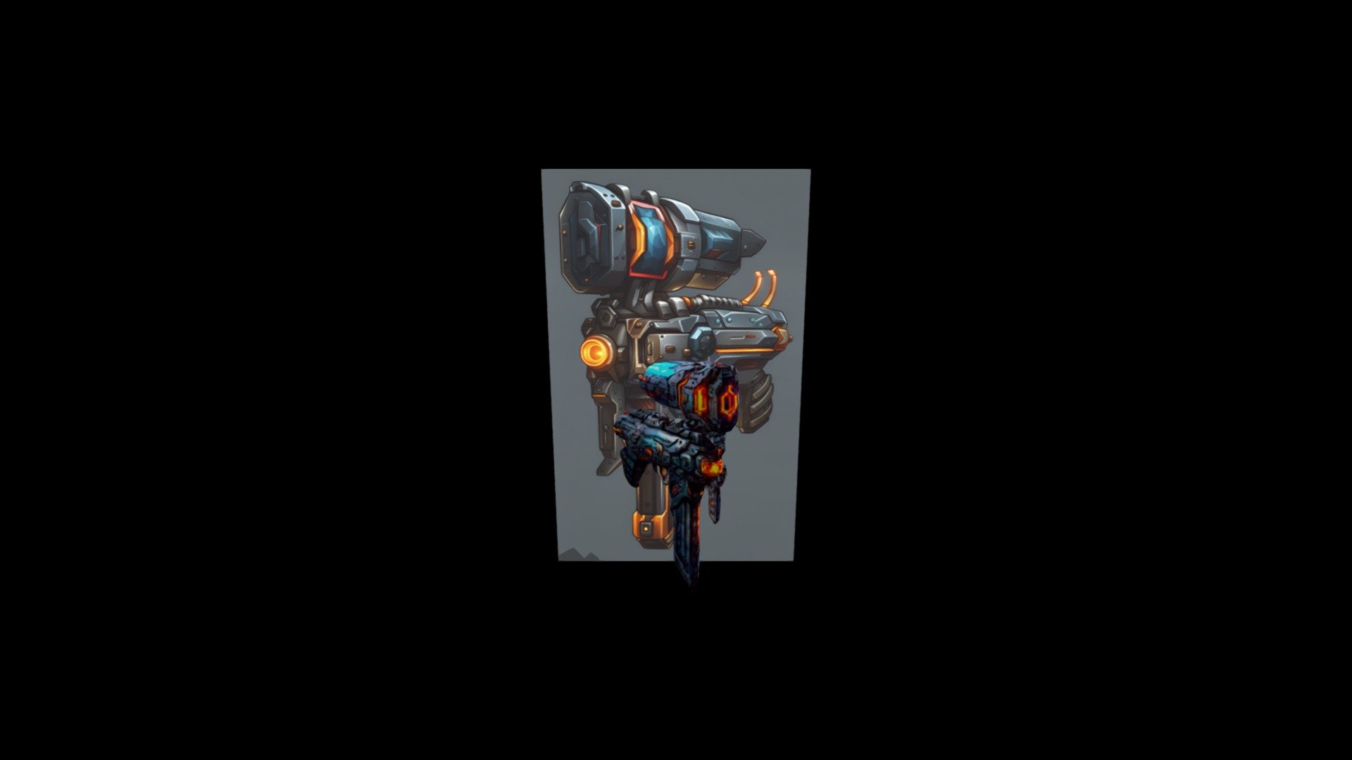 "Steampunk Sci-Fi Gun with Futuristic Design" - Download Free 3D model ...