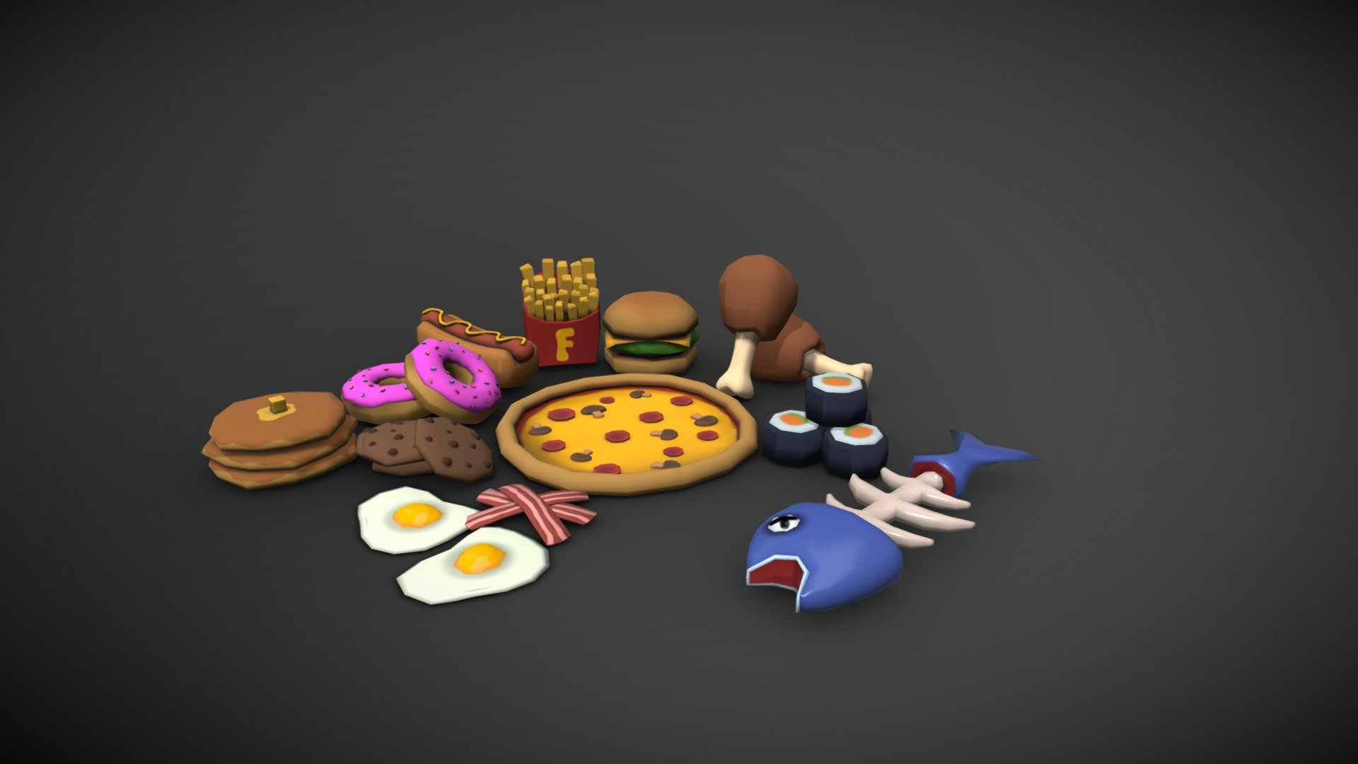 Stylized Food Asset Pack - 3D model by Scott Jones (@ScottJones05460 ...