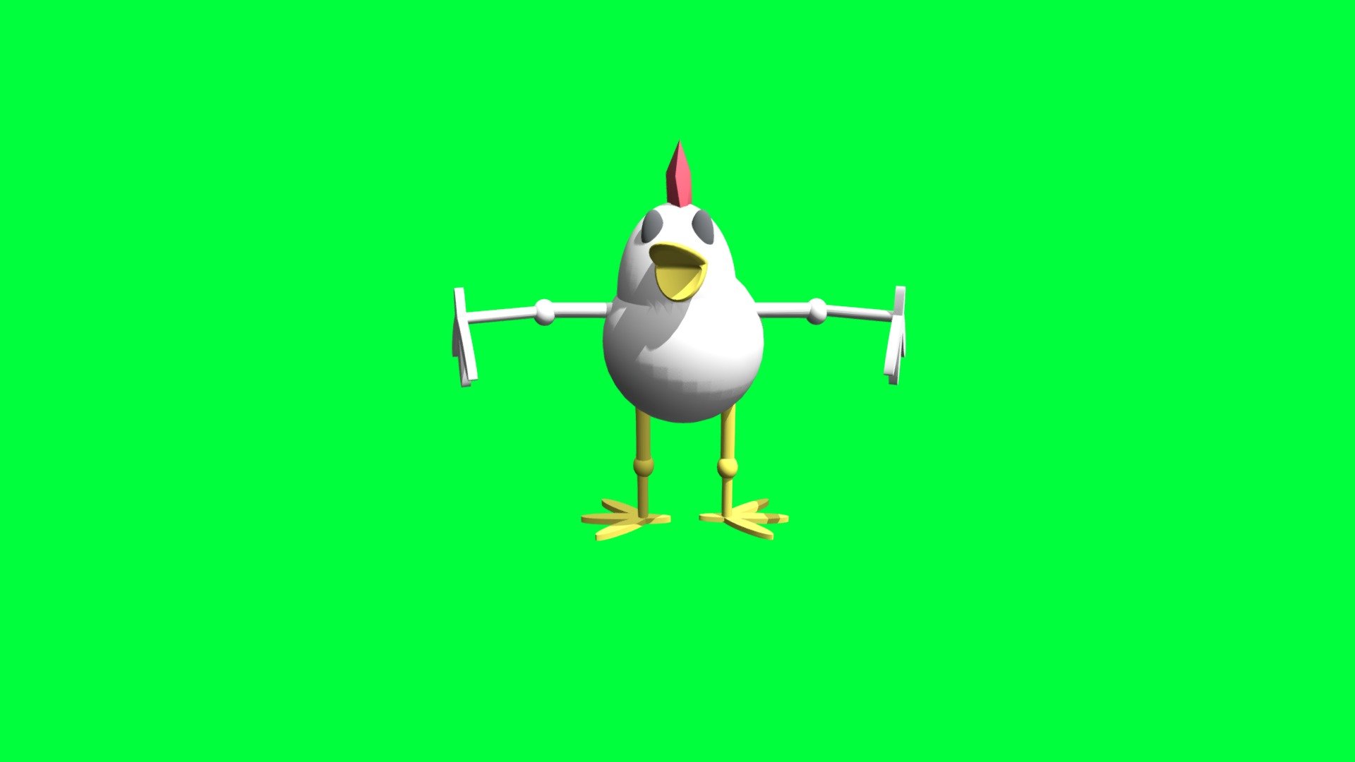 CHICKEN STANDING ANGRY - 3D model by brytonforte1 [107ea11] - Sketchfab