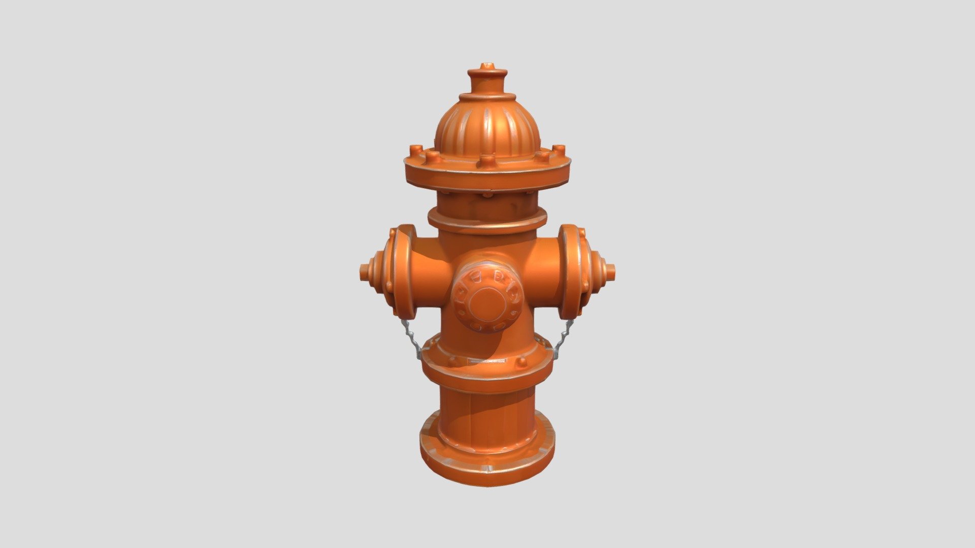 Orange fire hydrant - 3D model by love.me.again.r [1083d3c] - Sketchfab