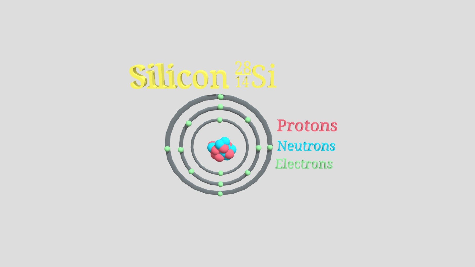 Silicon Atom Project - Quinten - 3D model by Mrs.martinez [108a47a] - Sketchfab