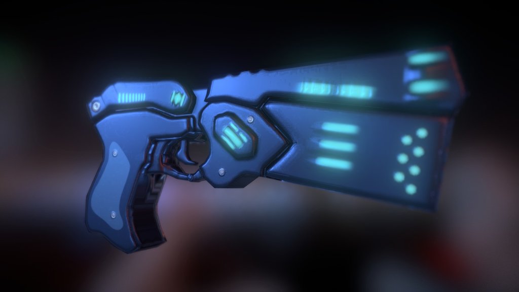 Cyberpunk Gun - 3D model by Ie [108b85d] - Sketchfab