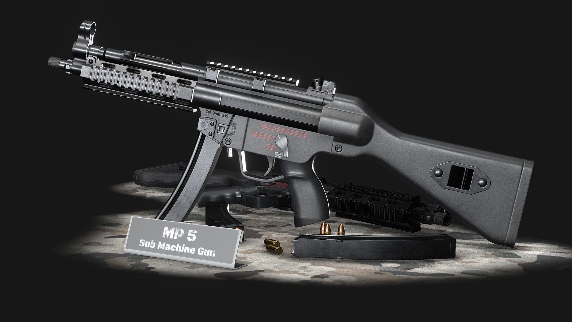 MP 5 Sub Machine Gun - Buy Royalty Free 3D model by Michael Karel ...